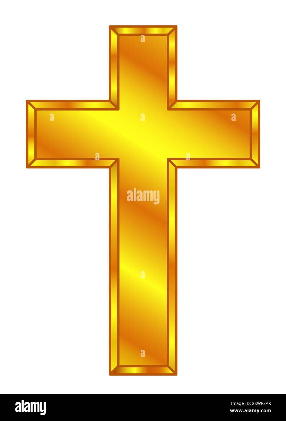 Illustration of the gold christian cross Stock Vector Image & Art - Alamy