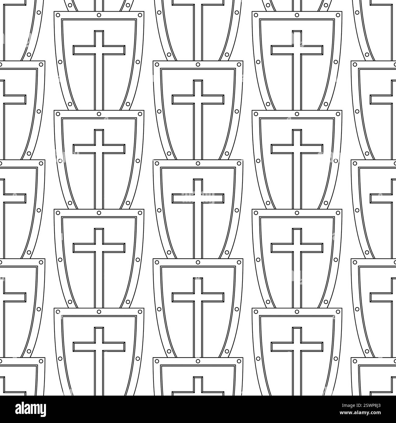 Seamless pattern of the ancient shield of the Crusaders Stock Vector ...