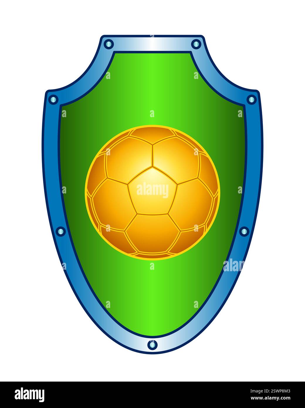 Gold soccer ball on Stock Vector Images - Alamy