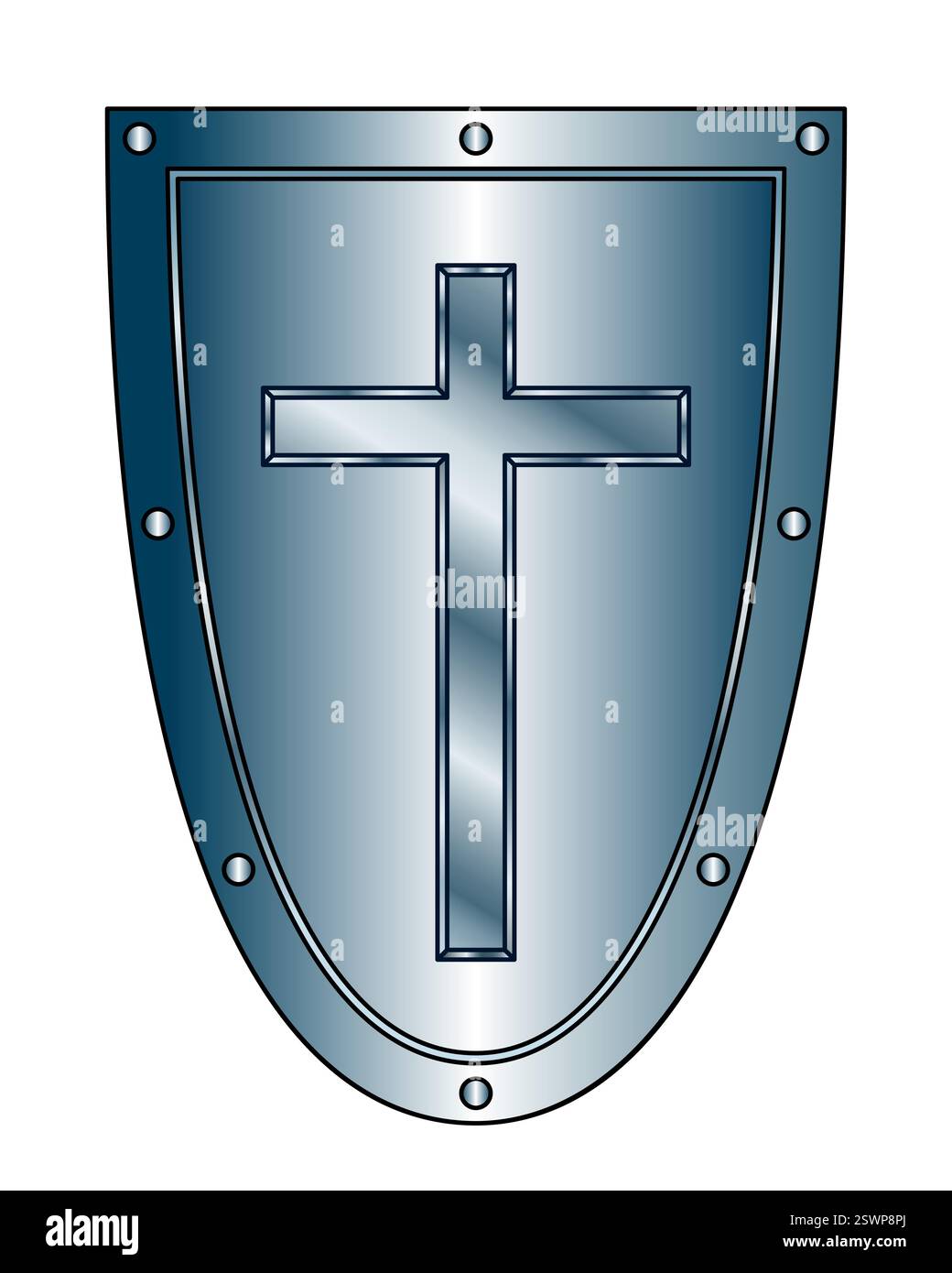 Illustration of the ancient shield of the Crusaders Stock Vector Image ...