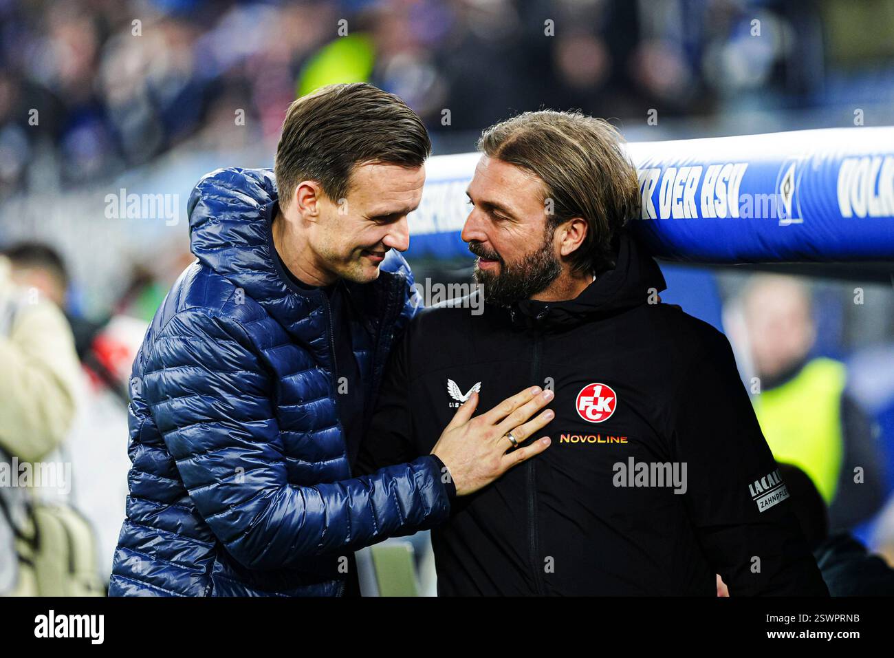 Hamburg, Deutschland. 21st Feb, 2025. Claus Costa (Hamburger SV, Direktor Profifussball), Thomas ...