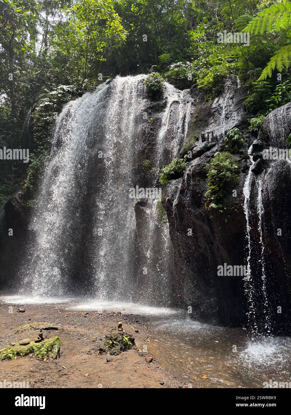 Hidden Waterfall Near Ubud, Bali – A Tropical Jungle Escape Stock Photo ...