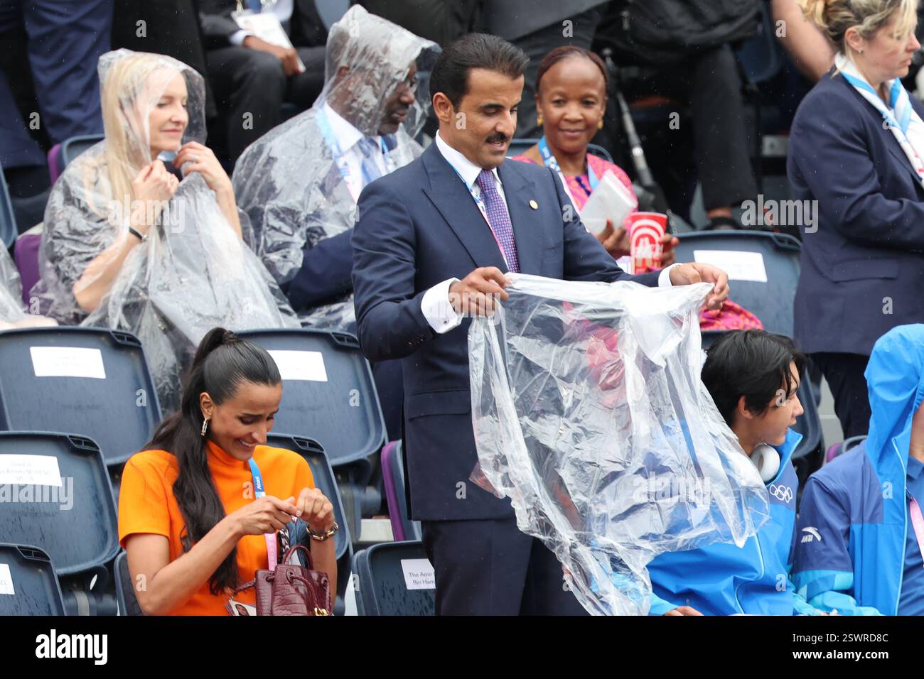 July 26th, 2024 - Paris, France: Qatari Emir Sheikh Tamim bin Hamad Al ...