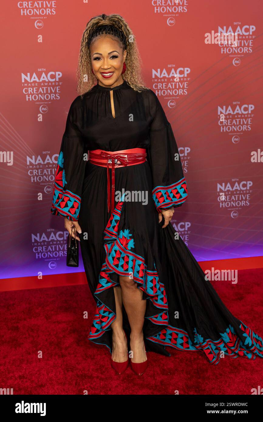 Erica Campbell attends the arrivals of the “56th NAACP Image Awards ...