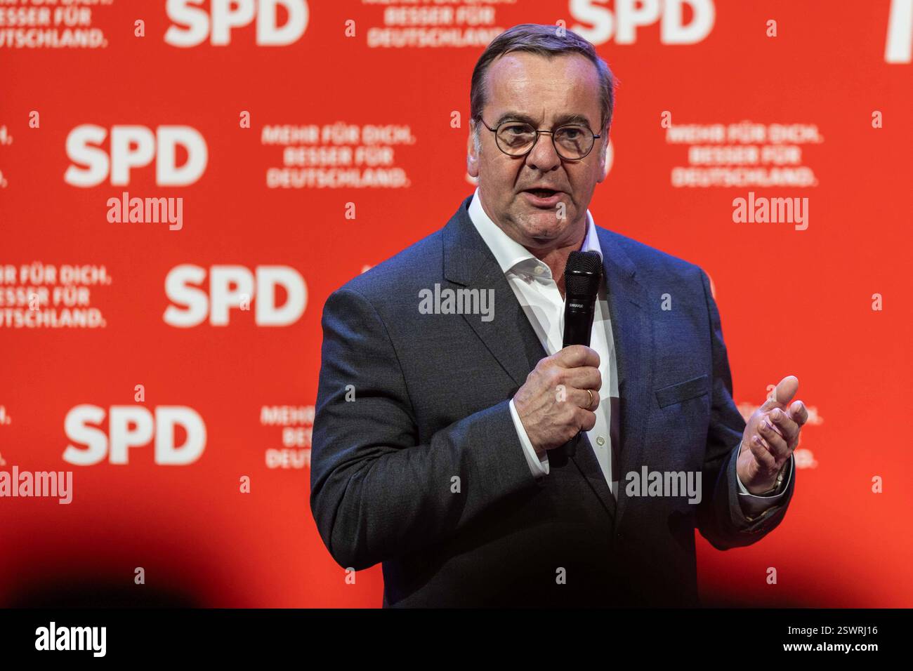 Wahlkampftour SPD am 21.02.2025 in der Westfalenhalle in Dortmund Boris ...