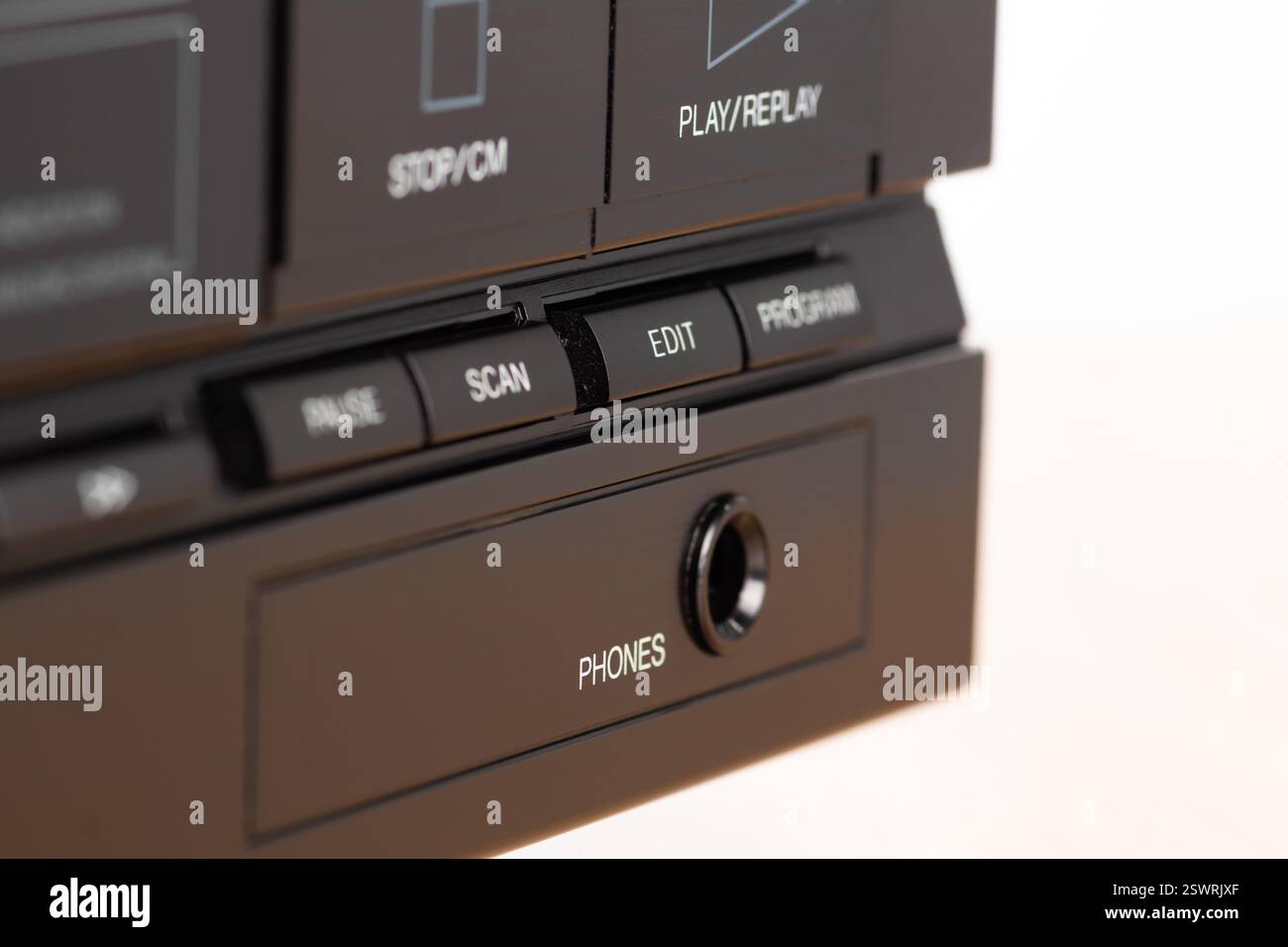 Detailed view of a classic audio system control interface featuring ...
