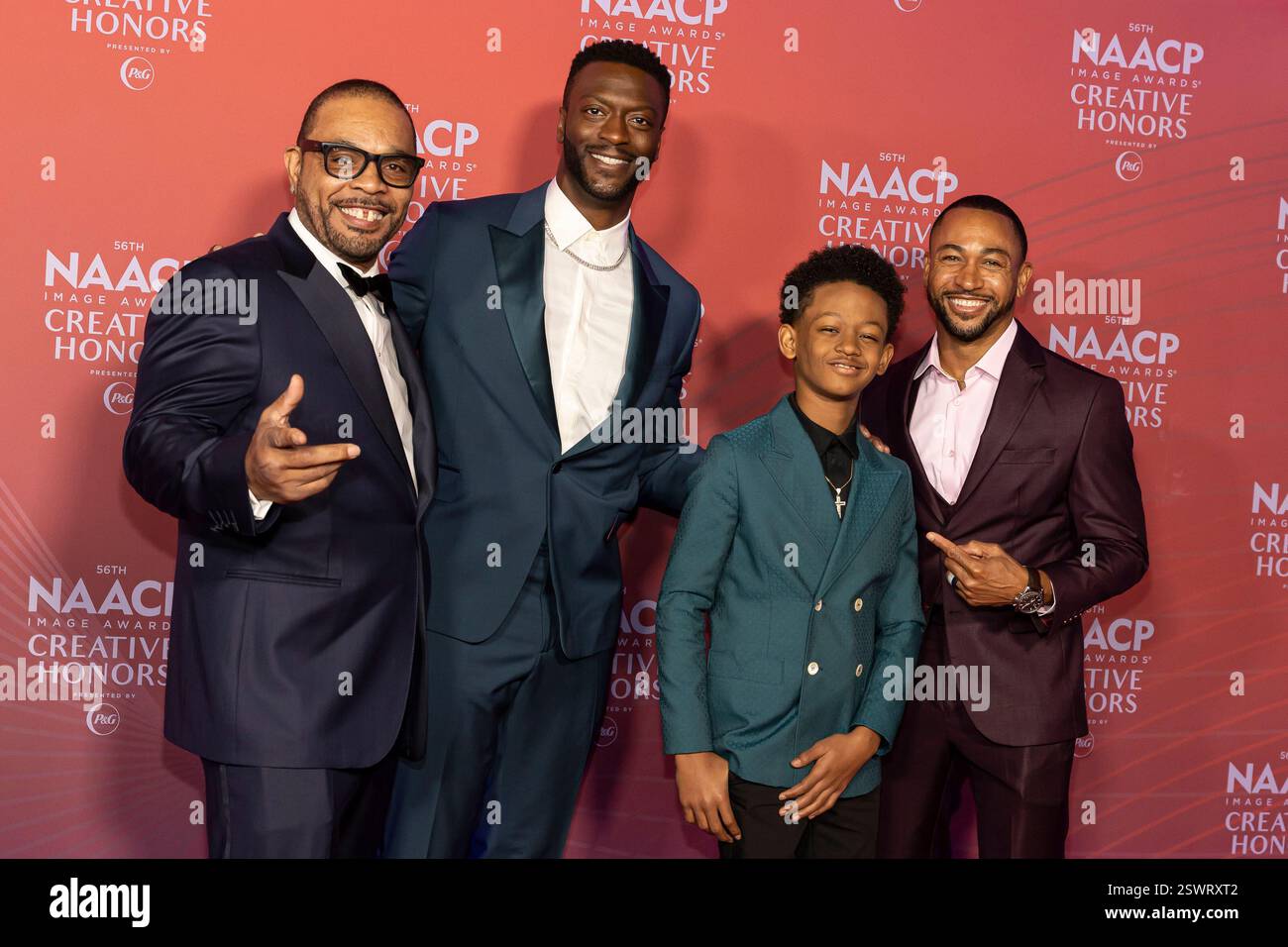 Los Angeles, USA. 21st Feb, 2025. Clarence Maclin, Aldis Hodge, Percy ...