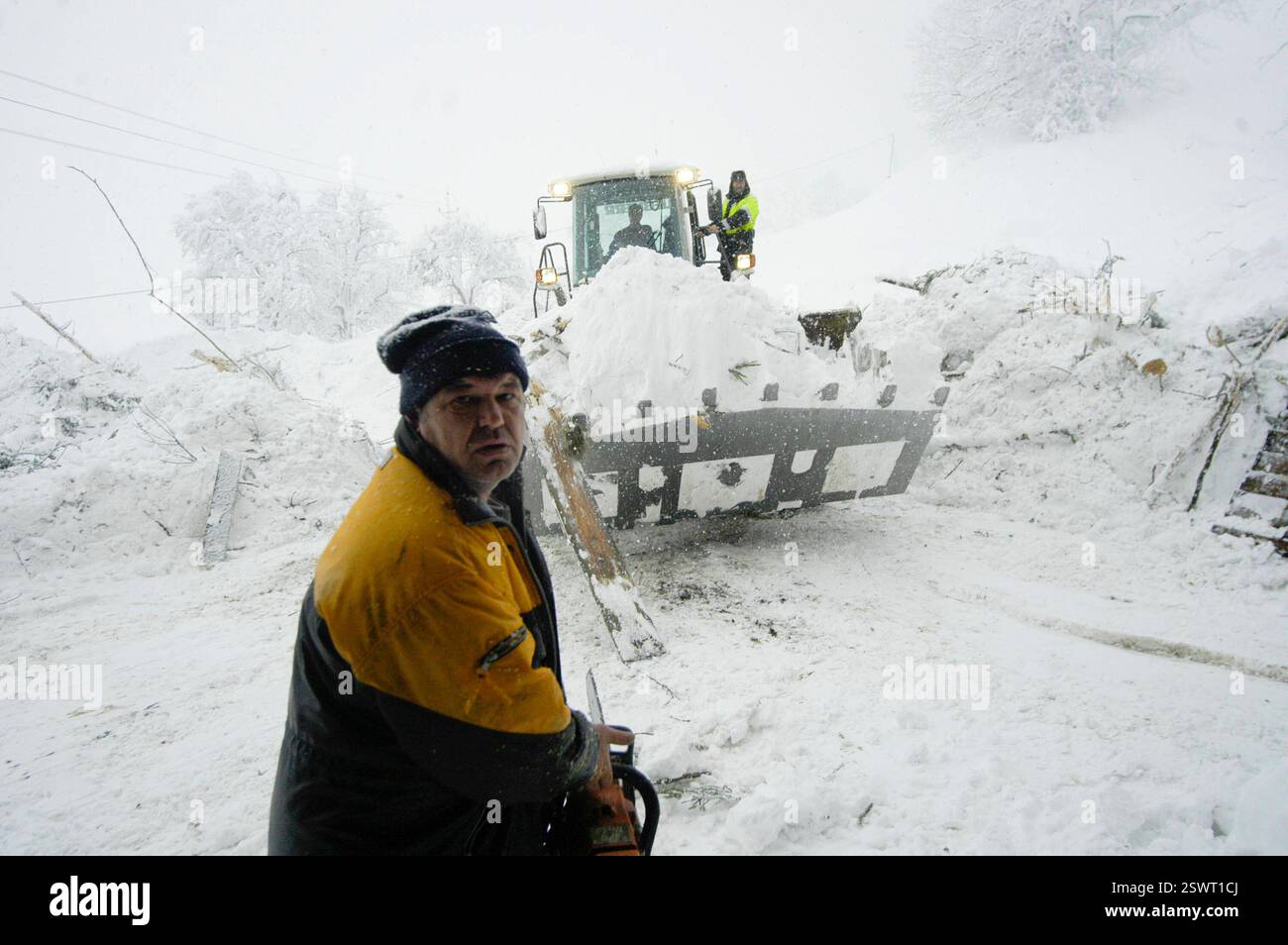 damage and destruction caused by avalanches after heavy snowfall in ...
