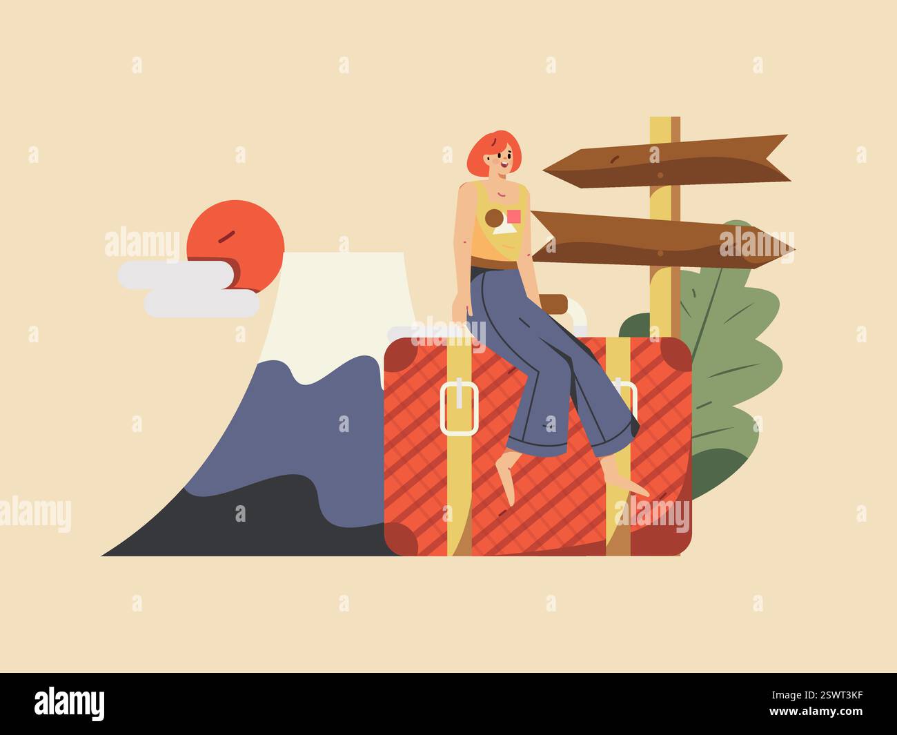 Holiday travel travel characters internet background vector hand drawn ...