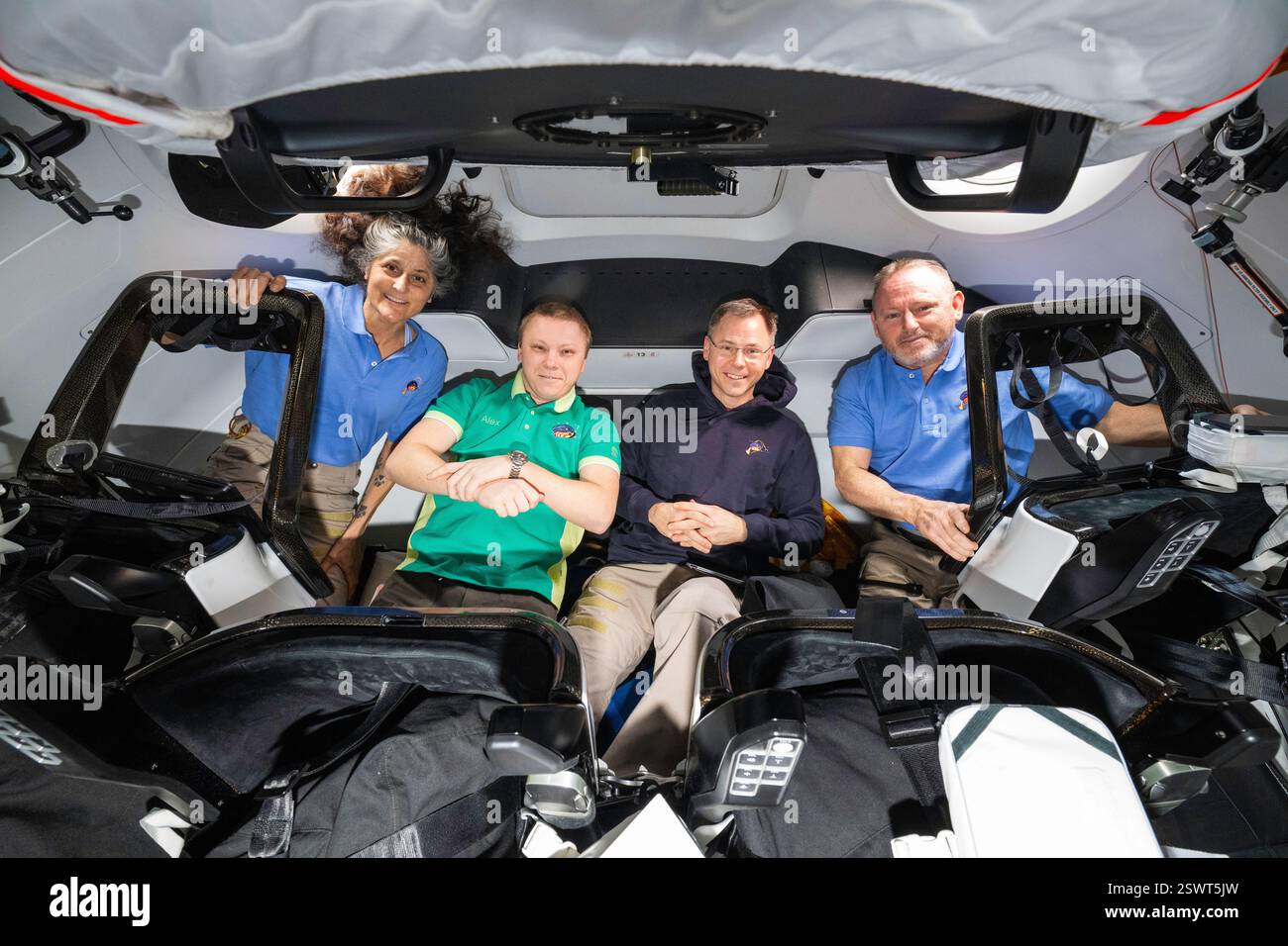 ISS - 19 February 2025 - NASA's SpaceX Crew-9 members pose together for ...