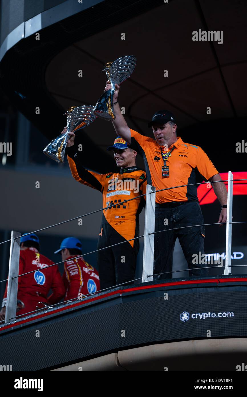 Lando Norris of Mclaren, winner of the 2024 Abu Dhabi Grand Prix on the ...