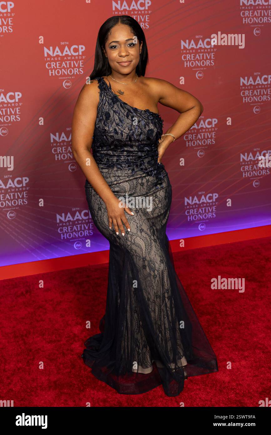 Los Angeles, USA. 21st Feb, 2025. Myka Burley attends the arrivals of ...