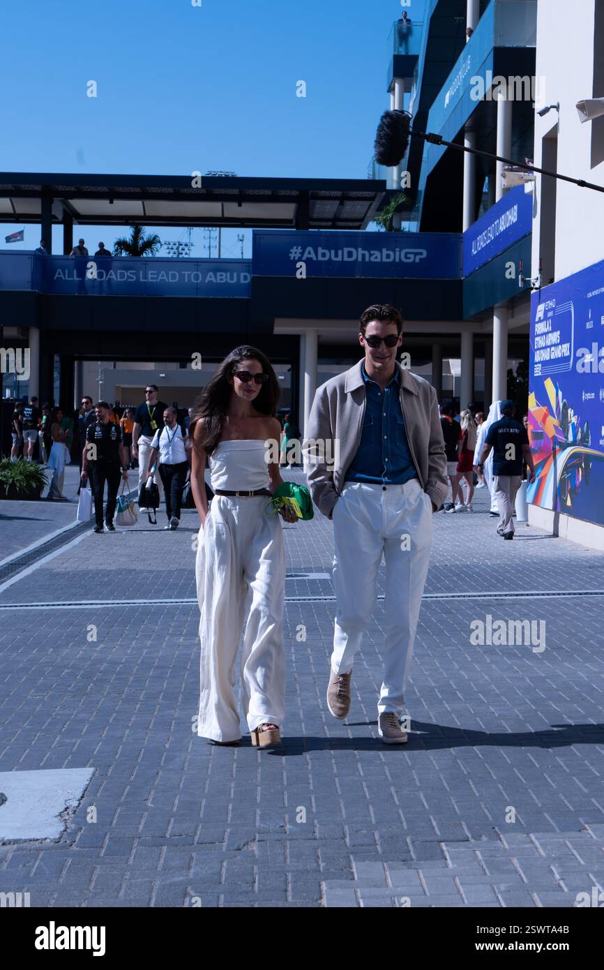George Russell of Great Britain and Mercedes, arriving in the paddock ...