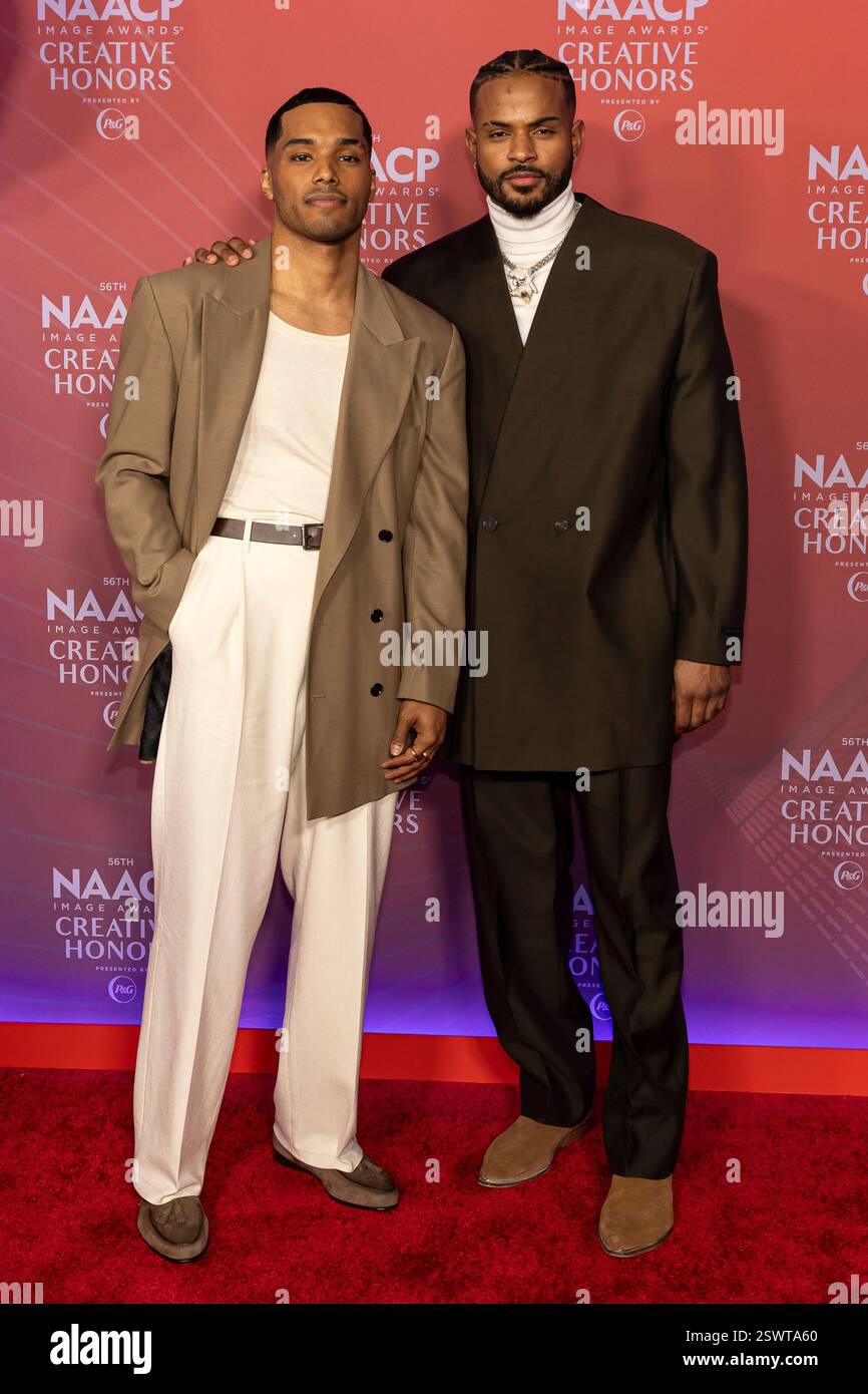 Los Angeles, USA. 21st Feb, 2025. Rome Flynn and Trevor Jackson attend ...