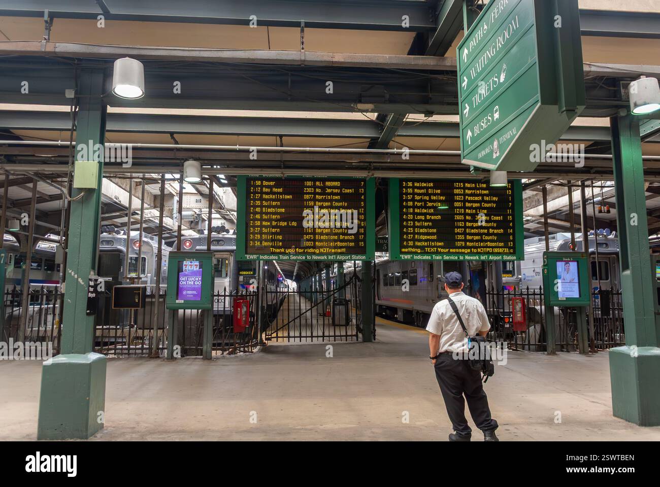 Hoboken, New Jersey, USA, Scenes, People Traveling, Historic Train ...