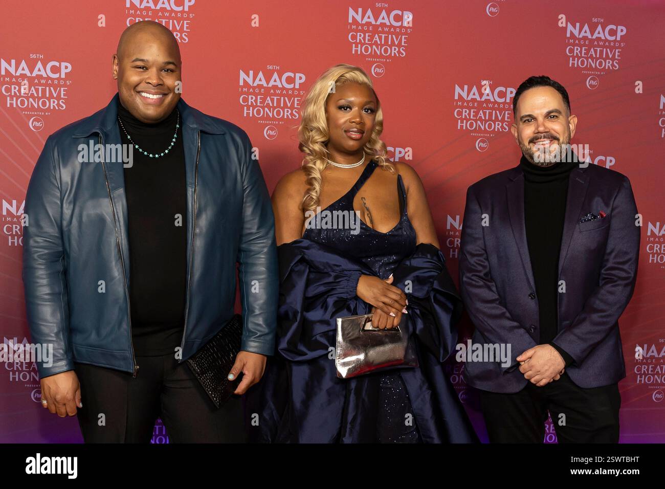 Los Angeles, USA. 21st Feb, 2025. David Batista, Brittany Sims and ...