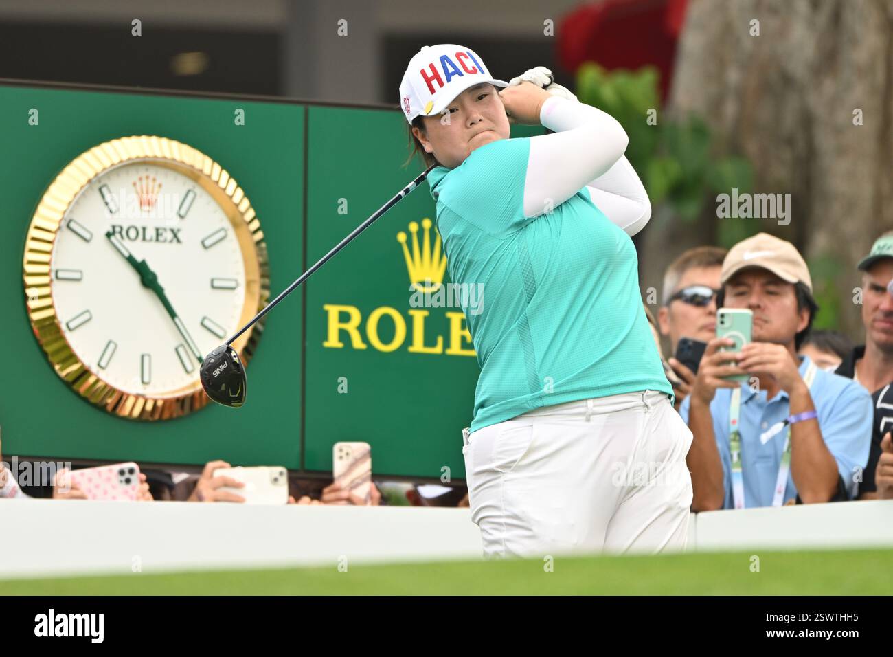 Angel Yin of USA seen in action during the third round of Honda LPGA ...