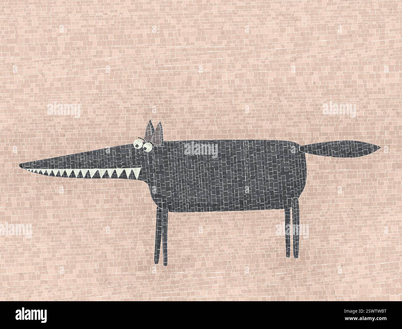 Big bad wolf vector mosaic, graphic art Stock Vector Image & Art - Alamy