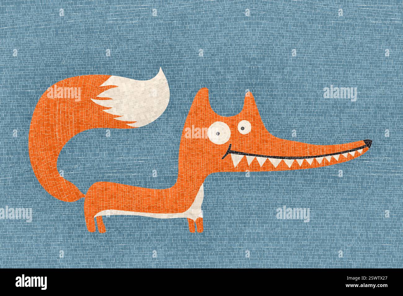 Little fox vector mosaic, graphic art Stock Vector Image & Art - Alamy