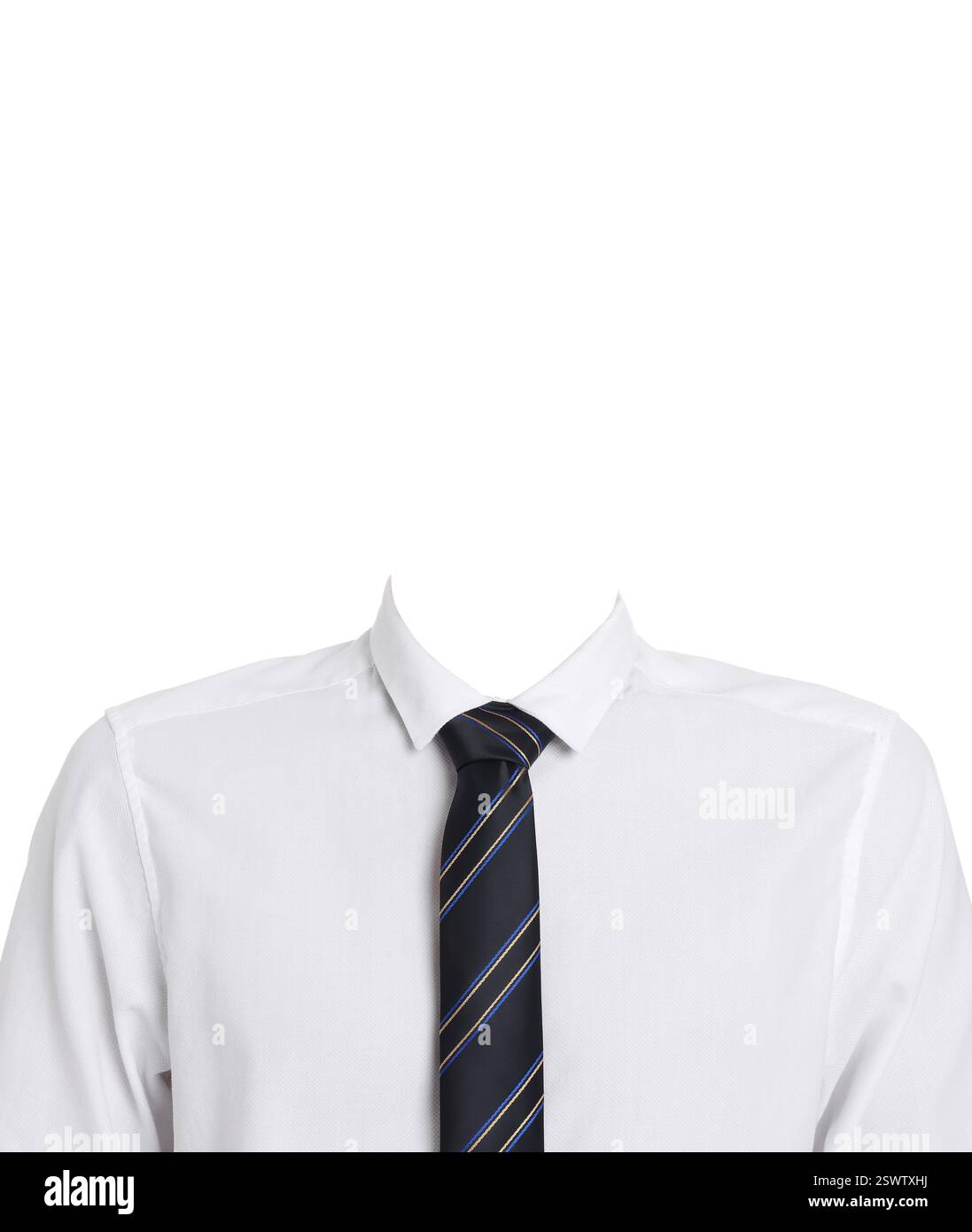 Passport photo, ID card or other document photo. Formal outfit without ...