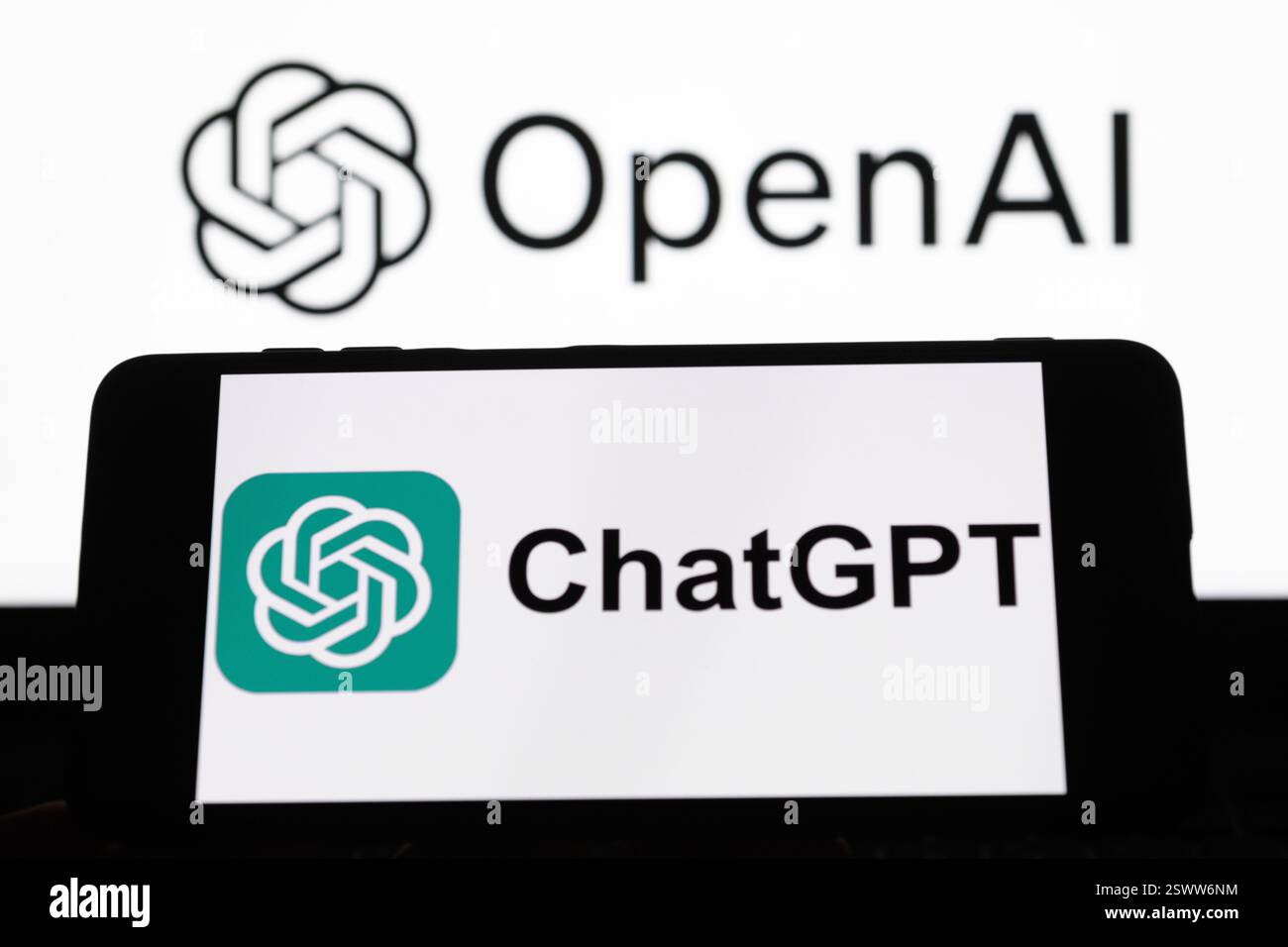 Lviv, Ukraine 22 feb 2025. In this photo illustration, a ChatGPT logo is seen displayed on a ...