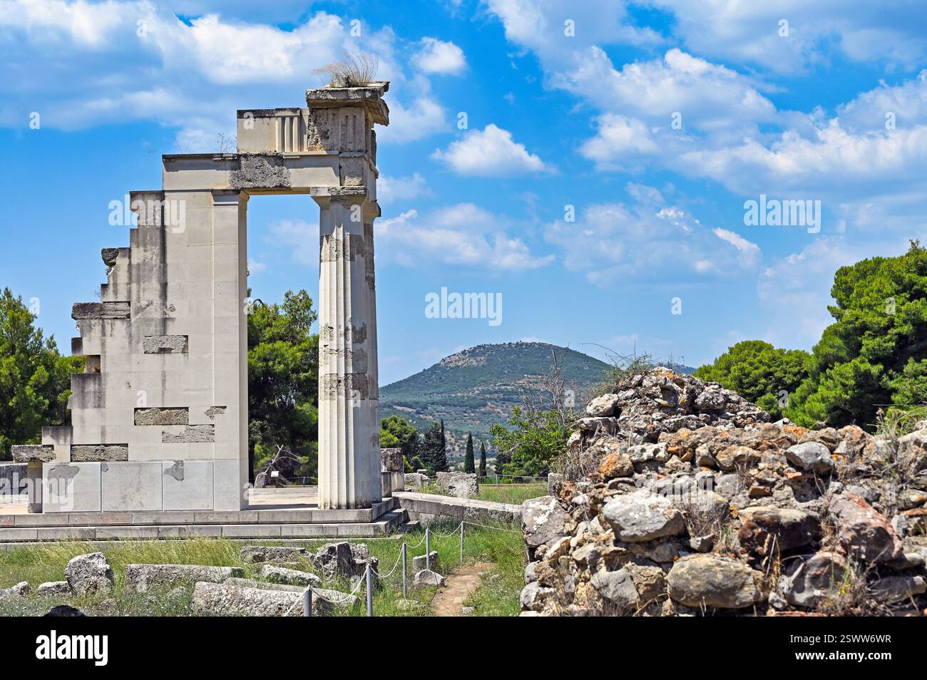 The ancient ruins of the gymnasion at the sacred city, sanctuary and ...