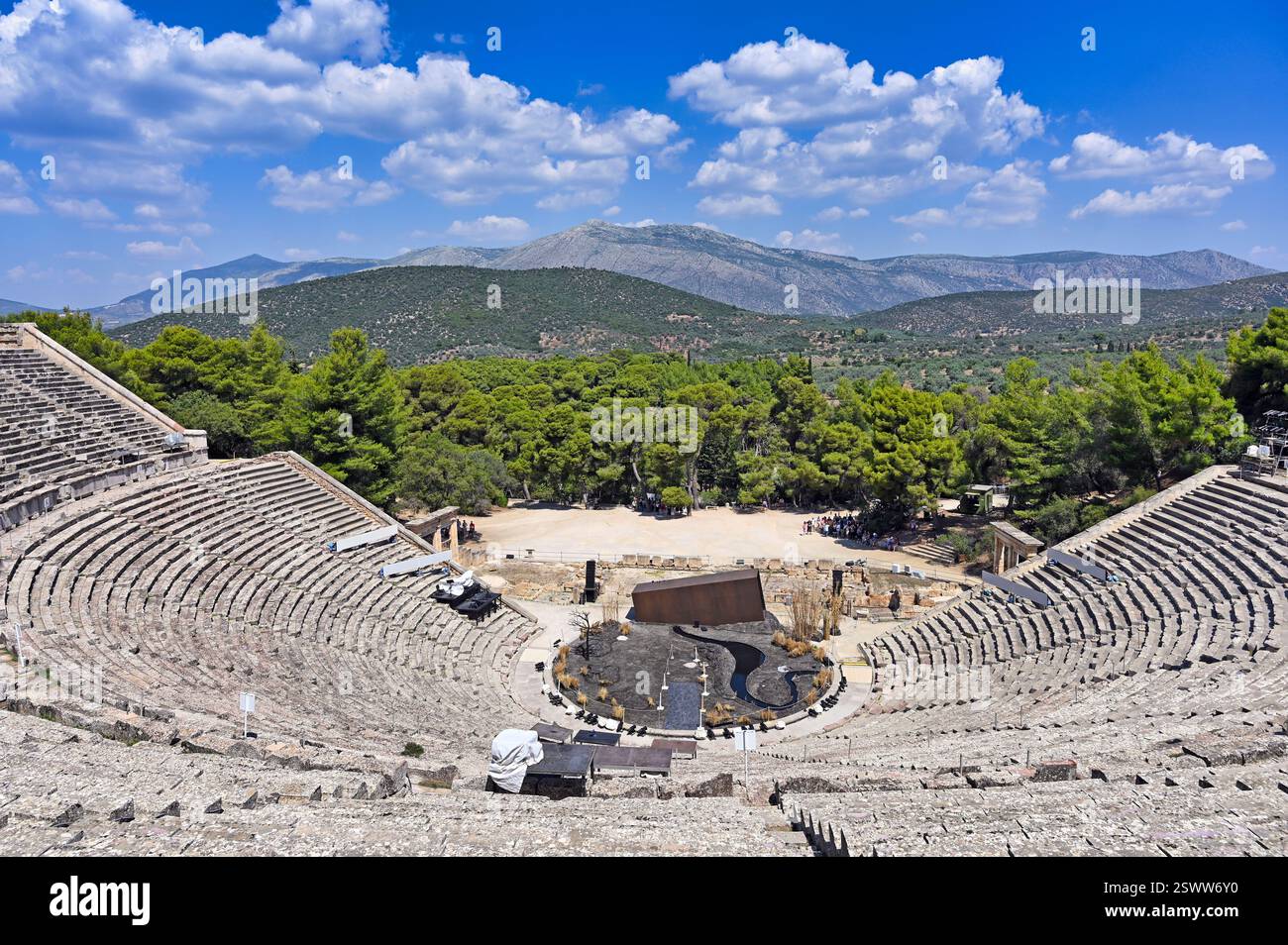 The Epidaurus Ancient Theatre is a theatre in the Greek old city of Epidaurus Stock Photo - Alamy