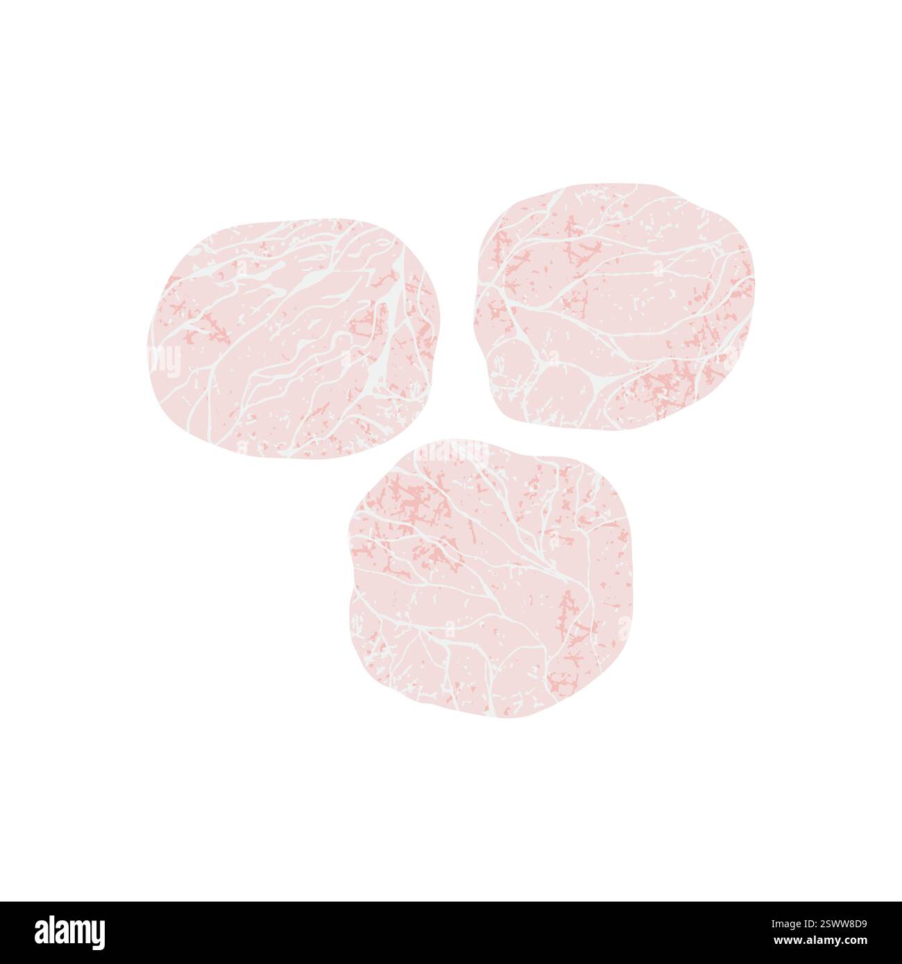 Sea scallops. Fresh seafood cartoon flat style, raw shellfish bivalve ...