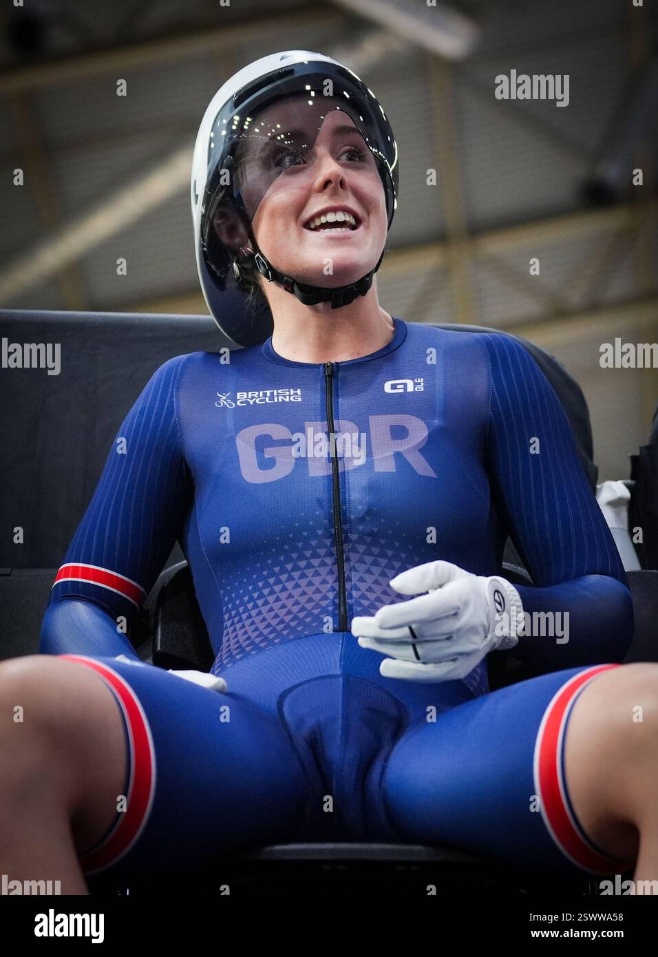 Team Inspired's Emma Finucane ahead of the Women's Keirin heat three on ...