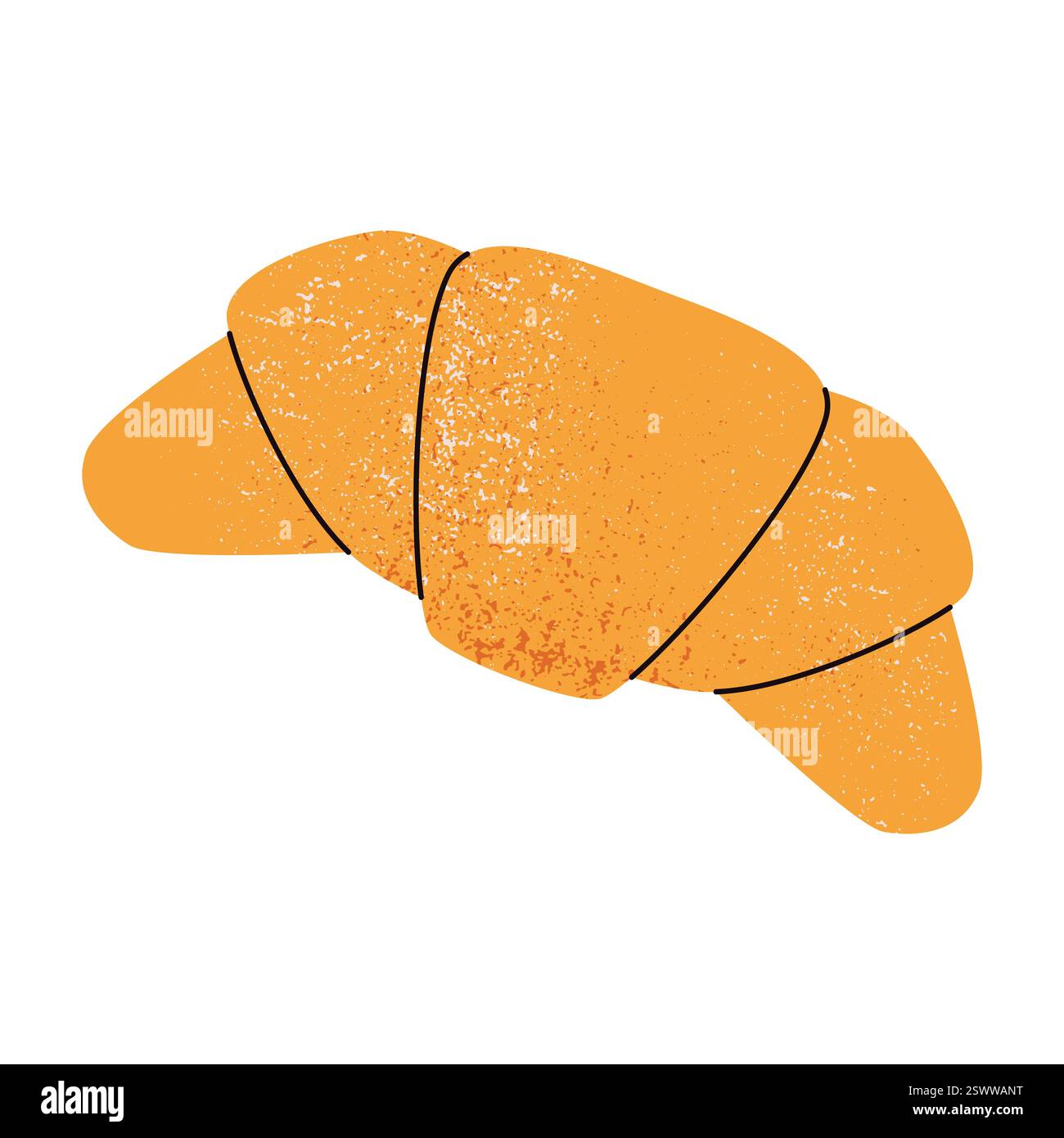 French croissant. Fresh baked buttery crescent pastry, flaky golden ...