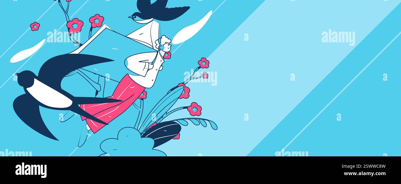 Spring outing qingming festival Stock Vector Images - Alamy