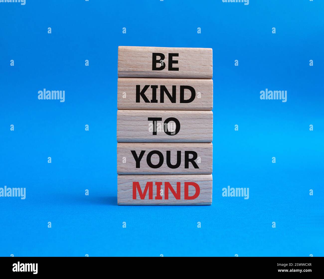 Be kind to your Mind symbol. Wooden blocks with words Be kind to your ...