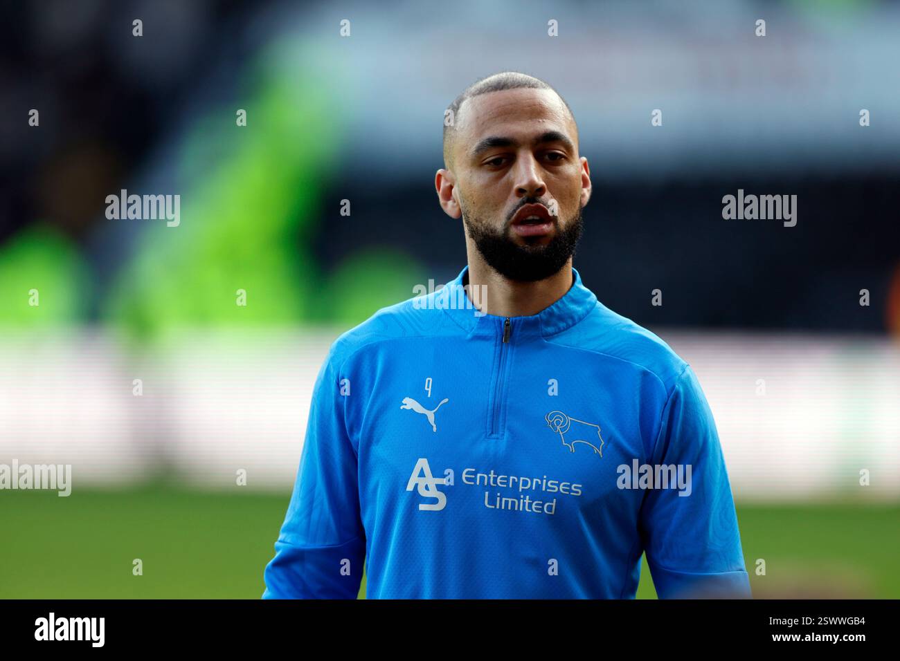 Derby County’s Kemar Roofe before the Sky Bet Championship match at ...