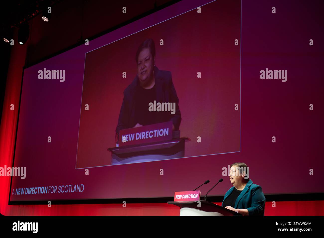 Glasgow Scotland, UK 22 February 2025. Jackie Baillie MSP, Deputy ...
