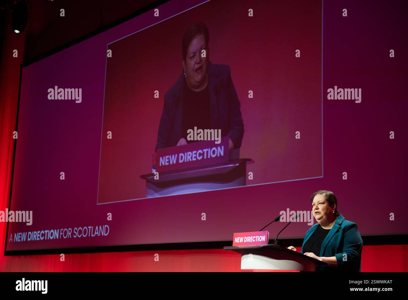 Glasgow Scotland, UK 22 February 2025. Jackie Baillie MSP, Deputy ...