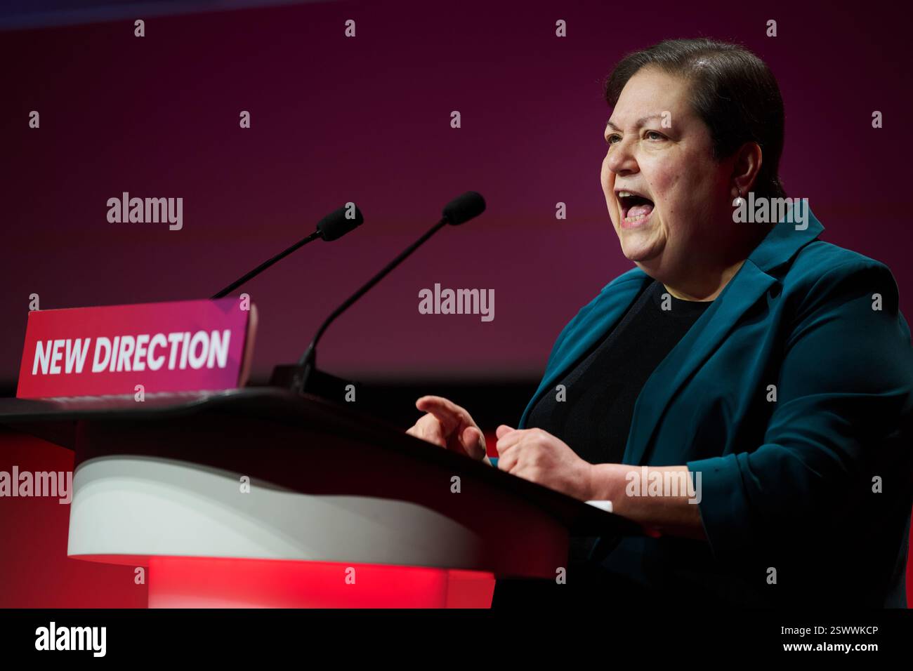 Glasgow Scotland, UK 22 February 2025. Jackie Baillie MSP, Deputy Leader of the Scottish Labour ...