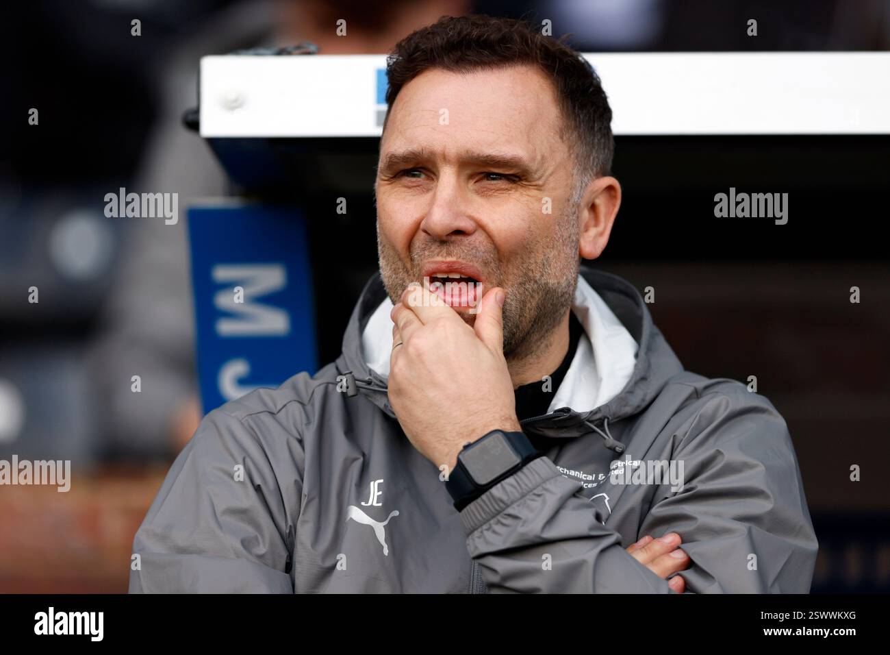 Derby County manager John Eustace during the Sky Bet Championship match ...