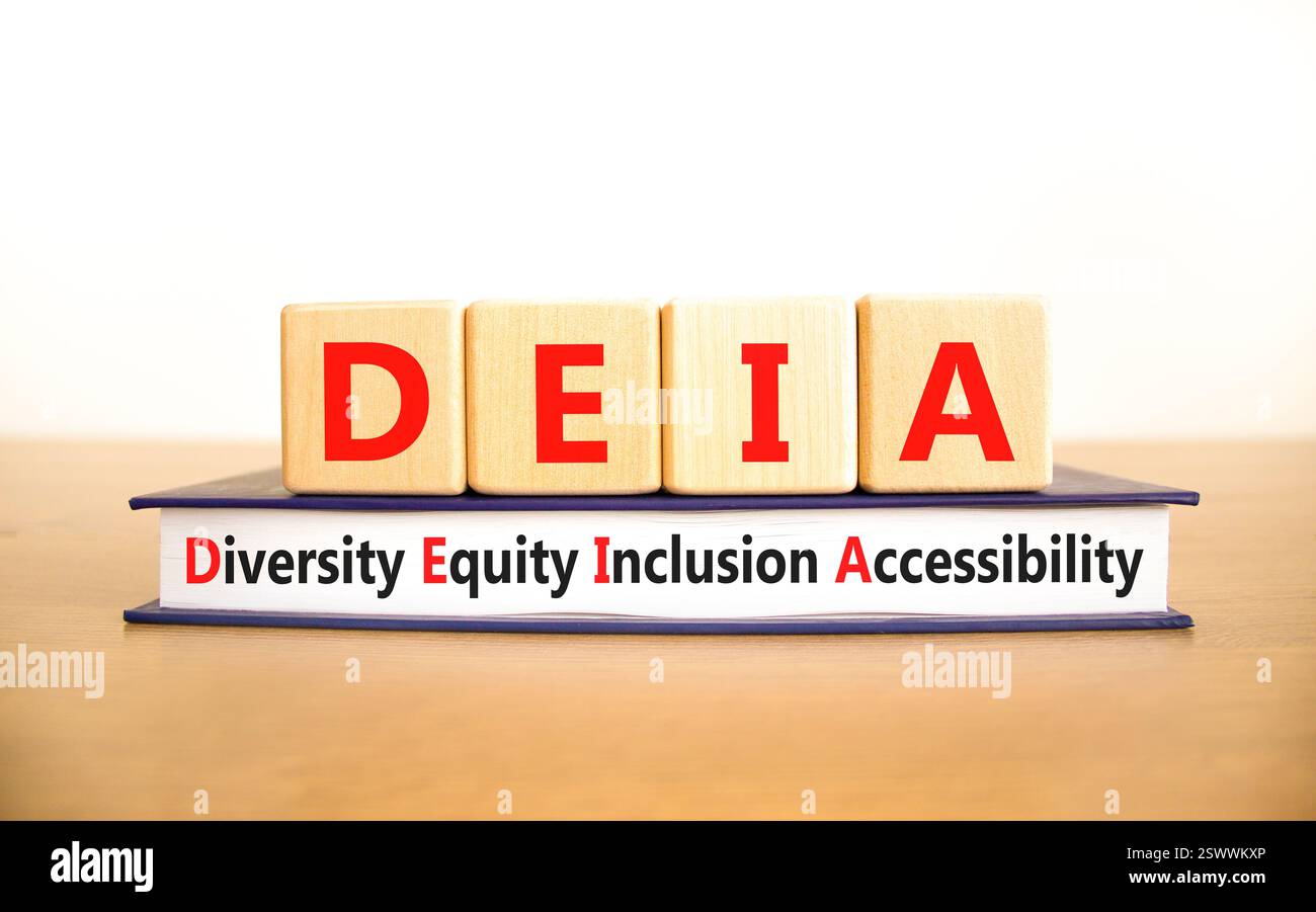 Diversity equity inclusion access symbol. Concept words DEIA diversity equity inclusion access ...