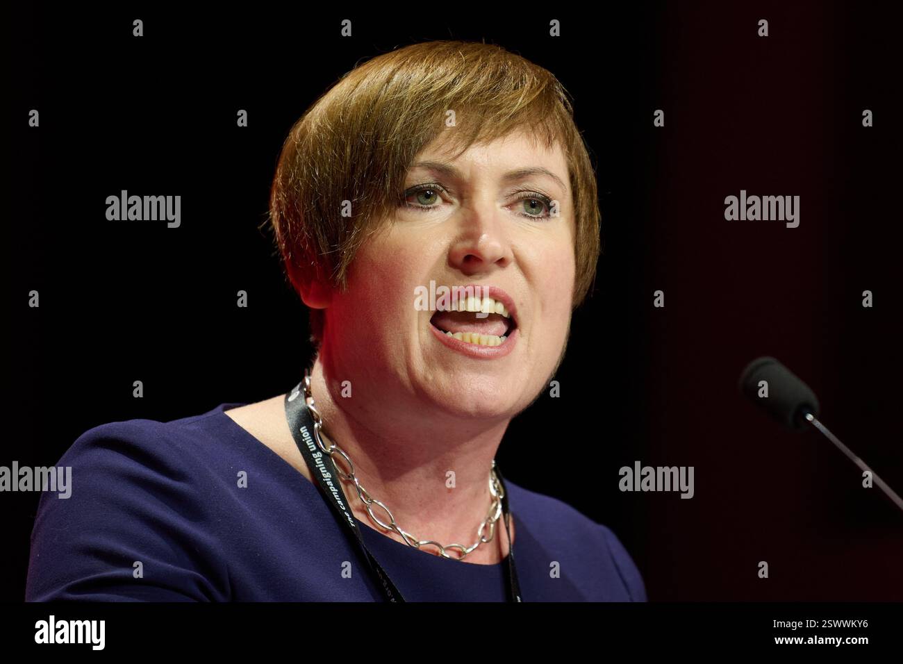 Glasgow Scotland, UK 22 February 2025. Roz Foyer, STUC General ...