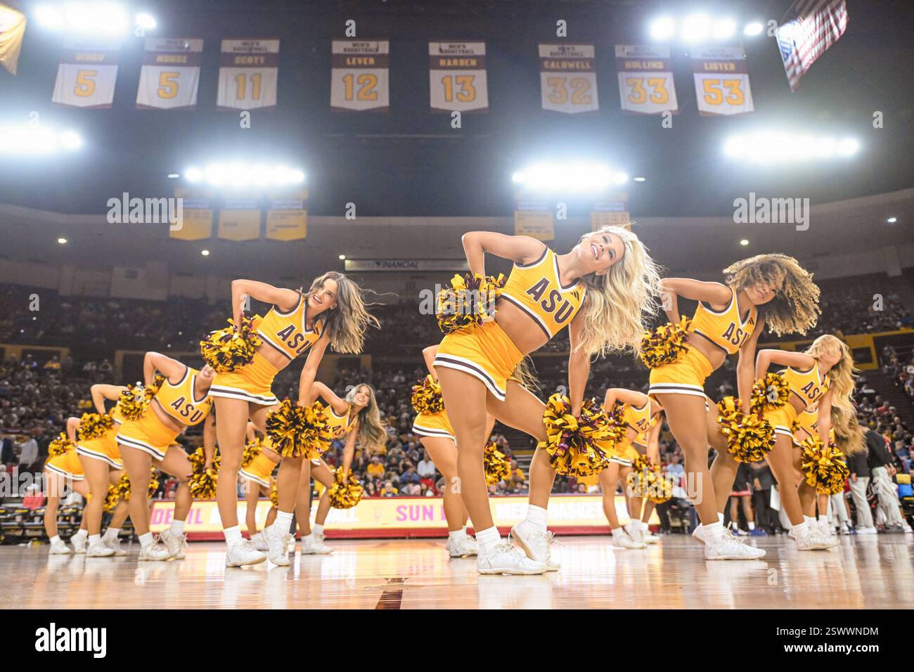 Arizona State Sun Devils dance team performs during half time of an ...