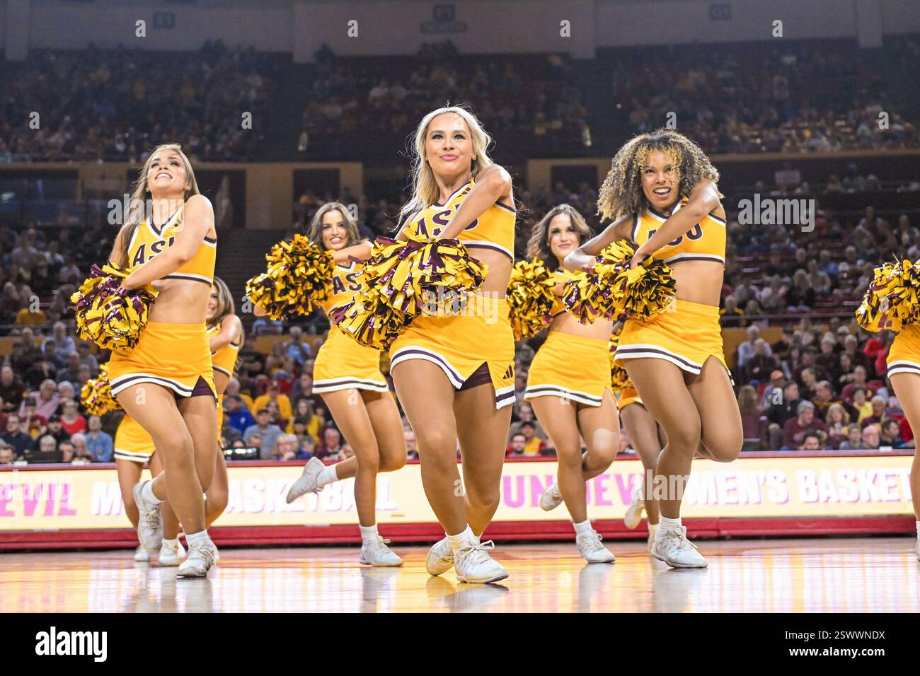 Arizona State Sun Devils dance team performs during half time of an ...