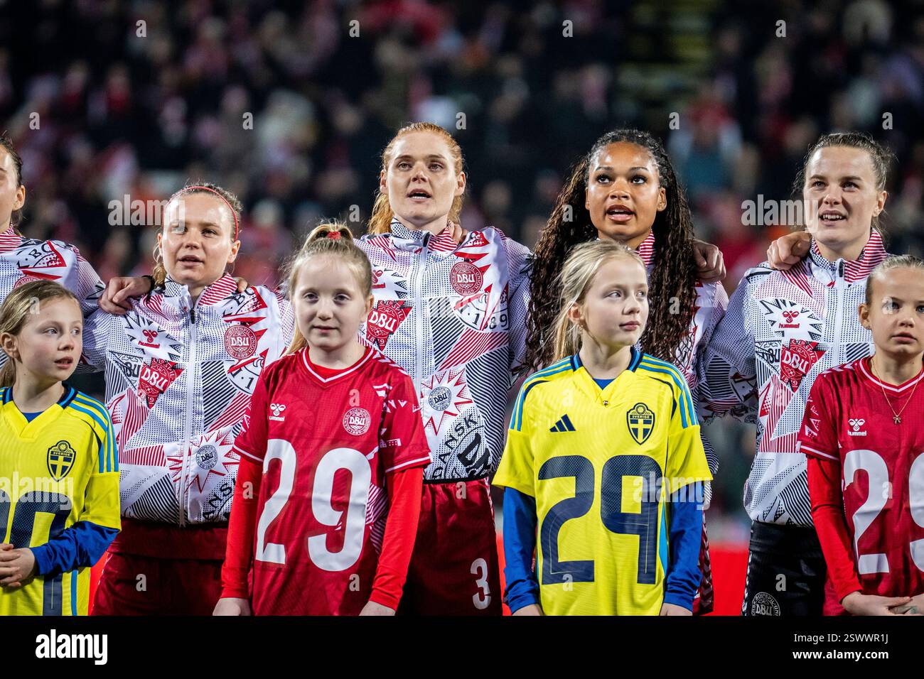 Odense, Denmark. 21st Feb, 2025. (L-R) Josefine Hasbo, Stine Ballisager ...