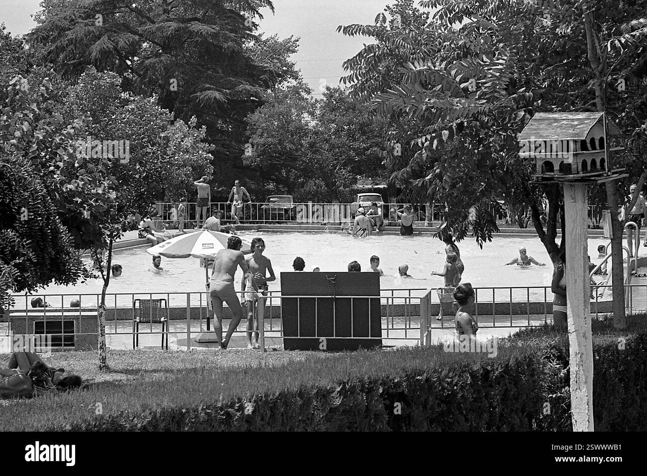 Public swimming pool in Ezeiza, Buenos Aires, Argentina, 1974 Stock ...