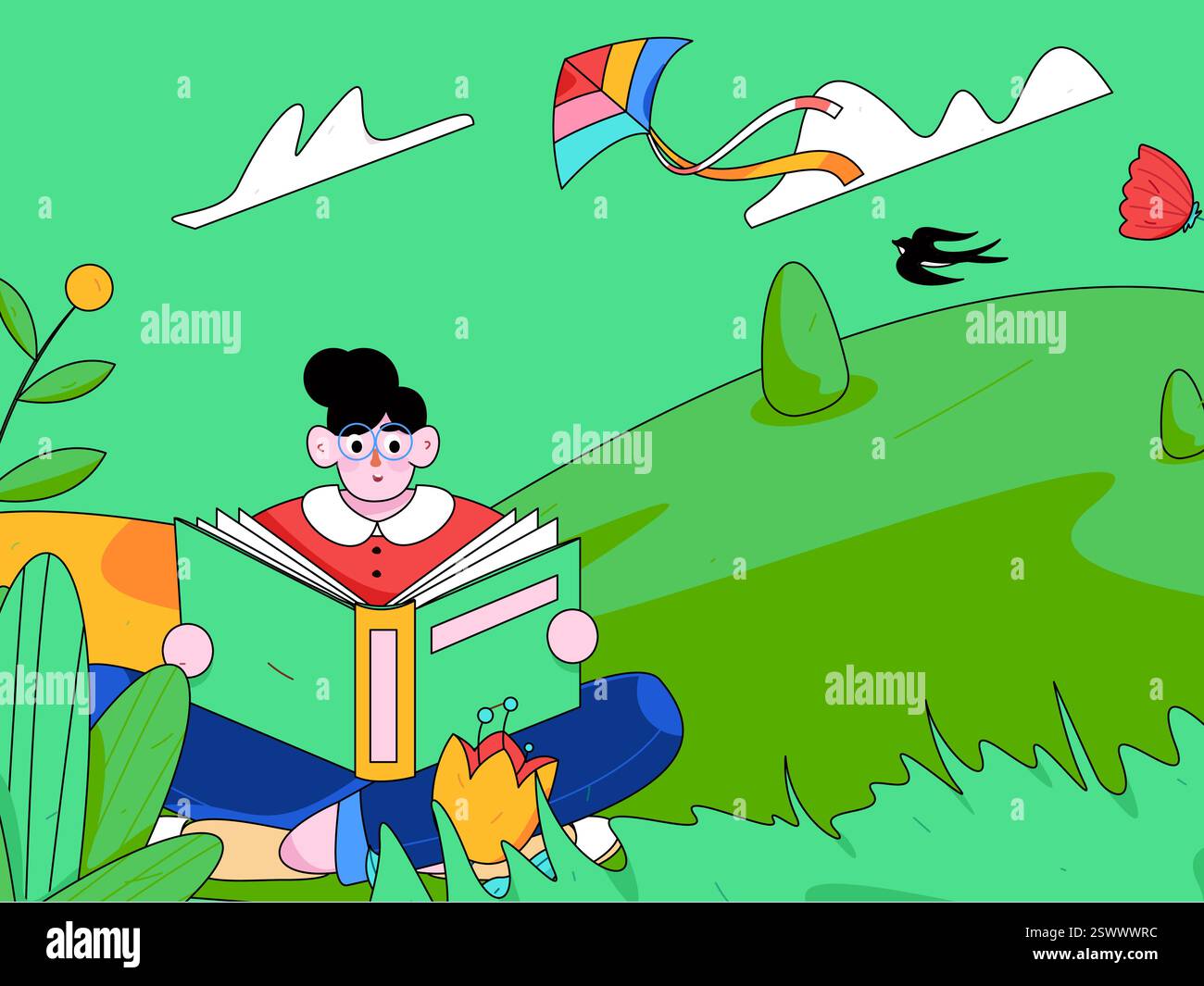 Spring outing qingming festival Stock Vector Images - Alamy