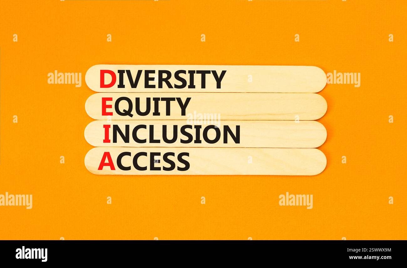 Diversity equity inclusion access symbol. Concept words DEIA diversity equity inclusion access ...