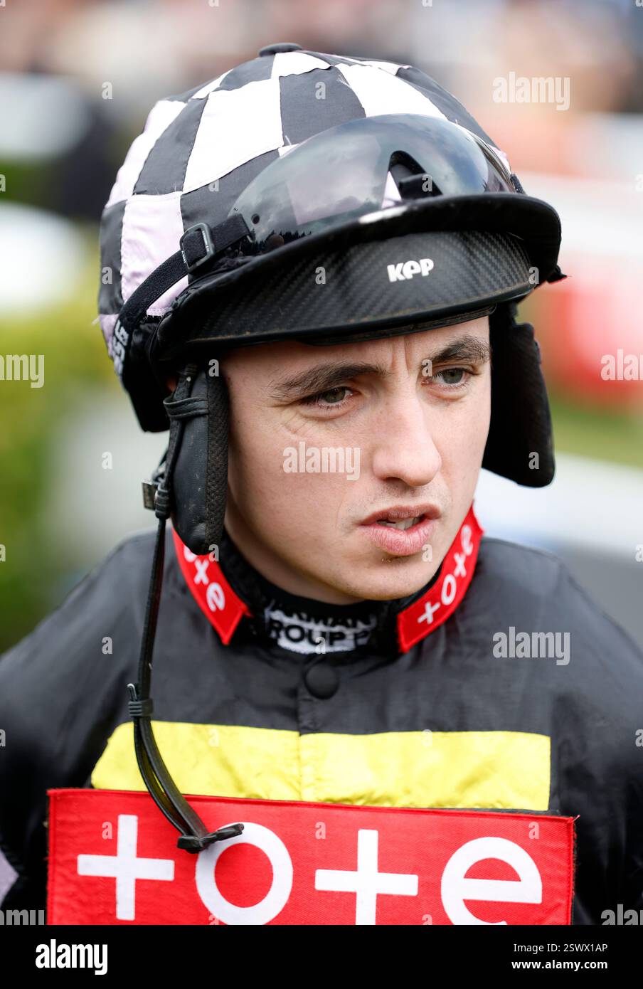 Jockey Charlie Hammond at Kempton Park Racecourse, Sunbury-on-Thames ...