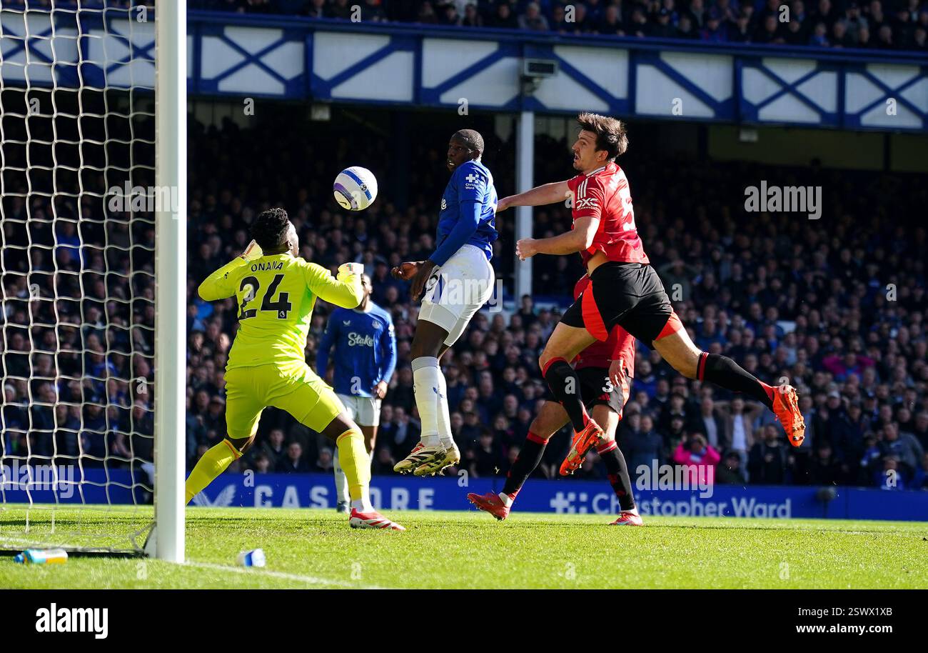 Everton's Abdoulaye Doucoure scoring his sides second goal during the ...