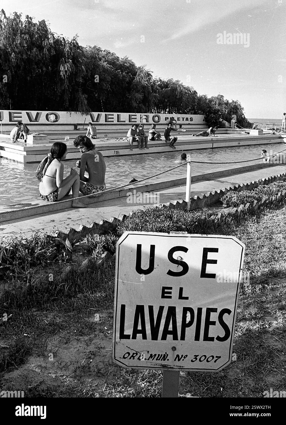 Public swimming pool in Ezeiza, Buenos Aires, Argentina, 1974 Stock ...
