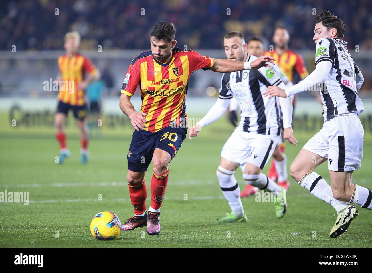 Lecce, Italy. 21st Feb, 2025. Santiago Pierotti of US Lecce in action ...
