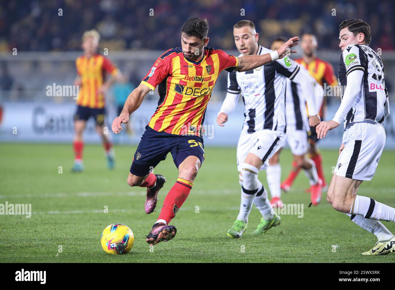 Lecce, Italy. 21st Feb, 2025. Santiago Pierotti of US Lecce in action ...